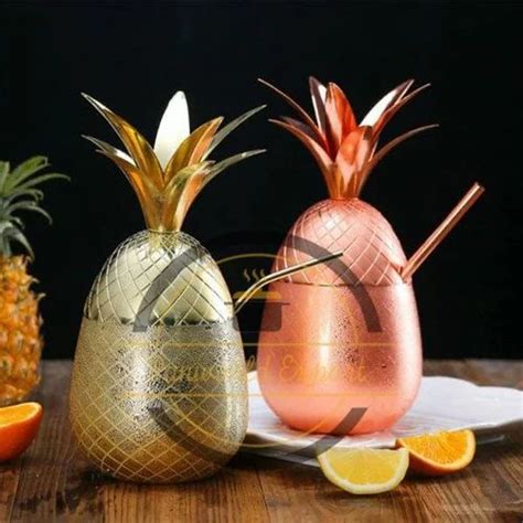 Brass Pineapple Shape Glass For Restaurant At Rs 4500set In Moradabad
