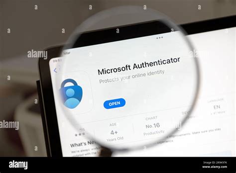 Ostersund Sweden Mars 16 2023 Microsoft Authenticator App On An