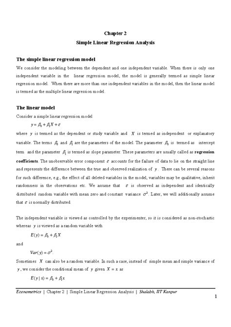 Chapter 2 Sl Regression Analysis In Econometrics Eco 101 Studocu
