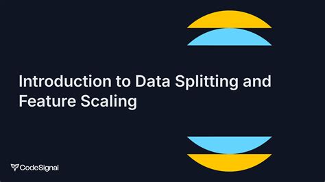 Splitting The Data And Feature Scaling Codesignal Learn