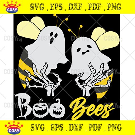 Boo Bees Ghost Halloween Svg Funny Boo Bees Svg Boo Bees Shirts