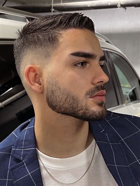 Undercut Hairstyle Men With Beard