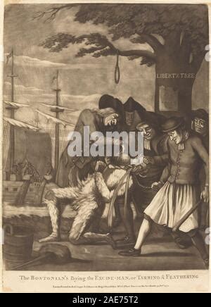 The Bostonian Paying The Excise Man 1774 British Anti American
