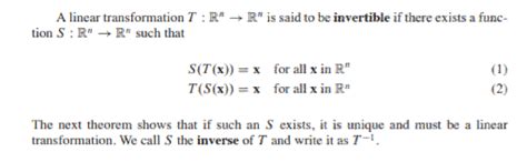 Linear Transformation Invertibility Math Index Wiki Fandom