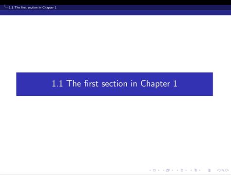 Beamer Referencing Parts Chapters Sections And Subsections Tex