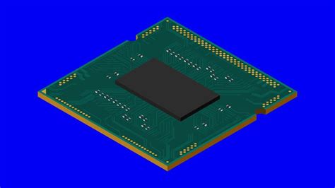 Isometric Processor Animation Central Processing Unit Or Cpu Computer Hardware Components