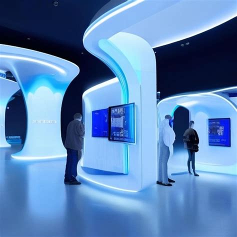 Future Computer Exhibition In 2040 Soft Premium Ai Generated Image