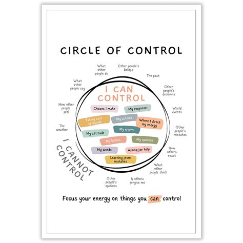 Osdfem Circle Of Control Poster Mental Health Poster What I Can And