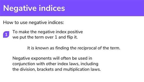 Negative Indices Gcse Maths Steps Examples And Worksheet