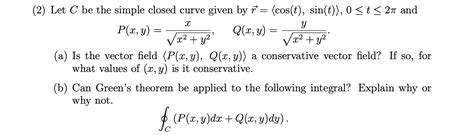 solved let c be the simple closed curve given by