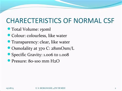 Cerebrospinal Fluid Interpretation Ppt