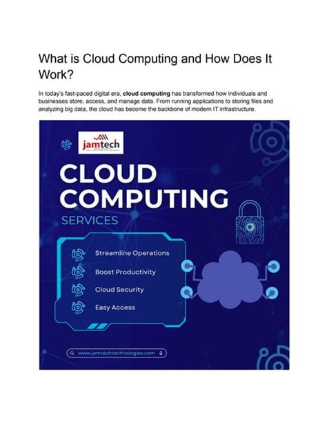What Is Cloud Computing And How Does It Workpdf
