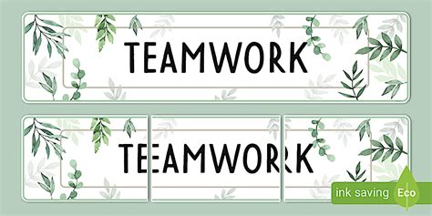 👉 Teamwork Display Banner Teacher Made Twinkl