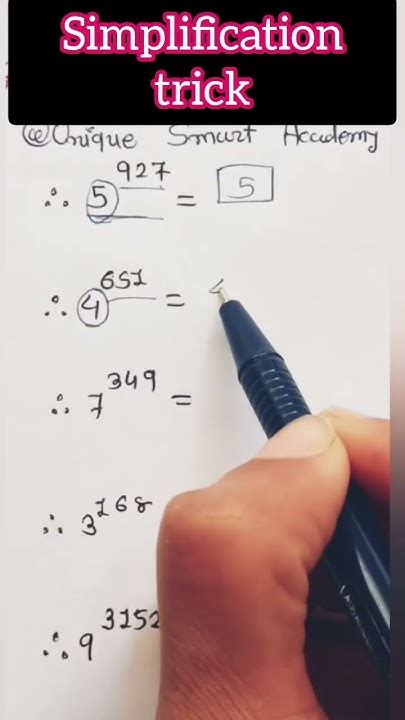 Simplification Trick Mathshorts Easymathtricks Maths Mathematics