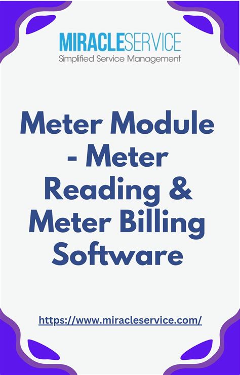 Meter Module Meter Reading Software Meter Billing Software By Miracle Service Issuu