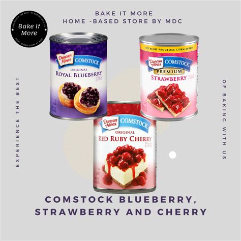 Comstock Blueberry Strawberry And Red Ruby Cherry Filling Exp 2026
