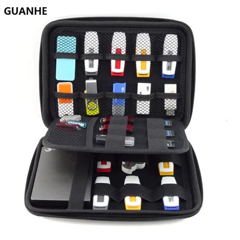 Aliexpress Com Buy GUANHE Electronics Cable Organizer Bag USB Flash Drive Memory Card HDD Case