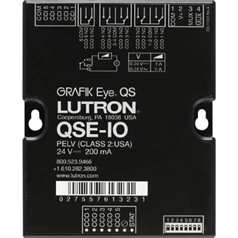 Lutron Qse Io Control Interface 24 36 Volt Dc Homeworks® Standard Electric