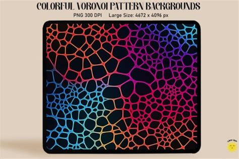 9 Fluorescence Voronoi Diagram Pattern Designs And Graphics