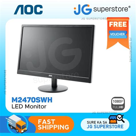 AOC 23 6 In 1080p 60Hz LED Computer Monitor W Built In Speakers HDMI VGA In 3 5mm Out