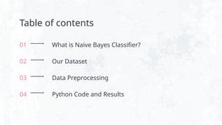 Classification Using Naive Bayes Algorithm PPTX