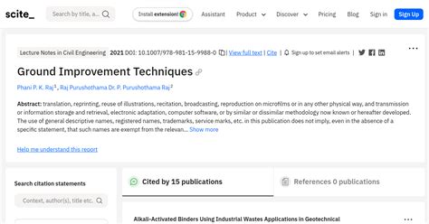 Ground Improvement Techniques Scite Report