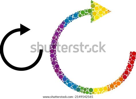 Rotate Right Arrow Composition Icon Round เวกเตอรสตอก ปลอดคาลขสทธ