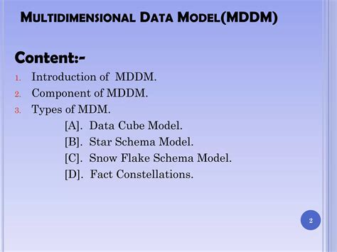 Multidimentional Data Model PDF Databases Computer Software And Applications