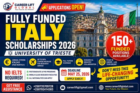 Fully Funded Italy Scholarships 2026 At University Of Trieste