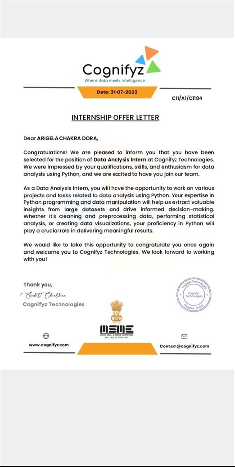 Cognifyz Cognifyztechnologies Cognifyztech Dataanalysisinternship Arigela Chakra Dora