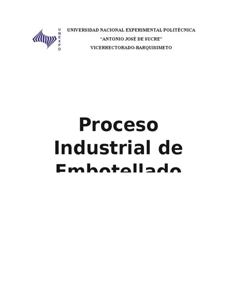 Proceso Industrial De Embotellado Pdf