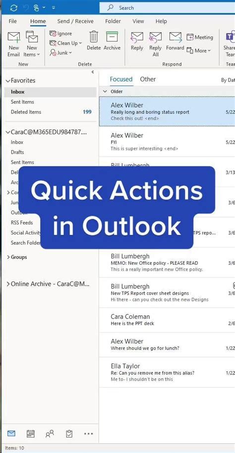 How To Use Quick Actions In Outlook Artofit