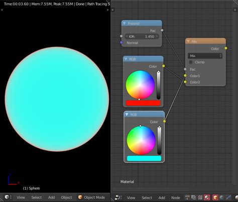 How Does The Mix Shader Work When Using A Fresnel Node As A Factor
