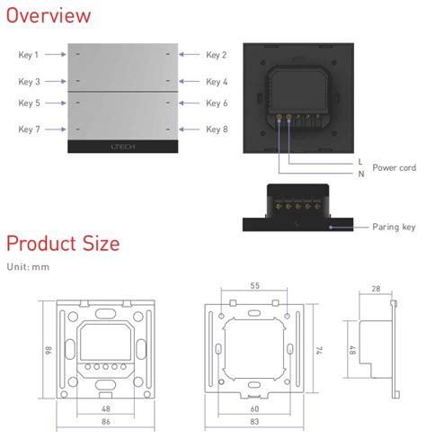 S8m Ltech 8 Gang Super Smart Switch 100 240vac Bluetooth 5 0 Sig Mesh