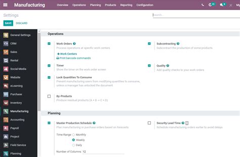 Planning Work Orders Odoo 14 Enterprise Edition Book Manufacturing