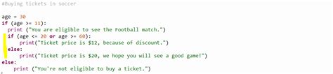 conditionals and nesting learning python with a passion for soccer