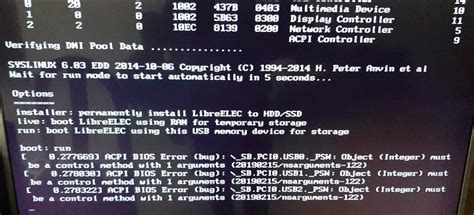 ACPI BIOS Error Object Integer Must Be A Control Method With Arguments General Support