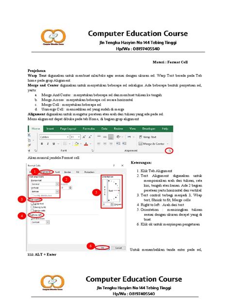 Excel 1 Alignment Pdf