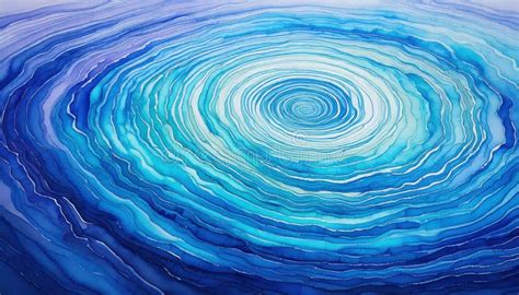 A Captivating Abstract Artwork Showcasing A Mesmerizing Blue Vortex With Fluid Layered Textures