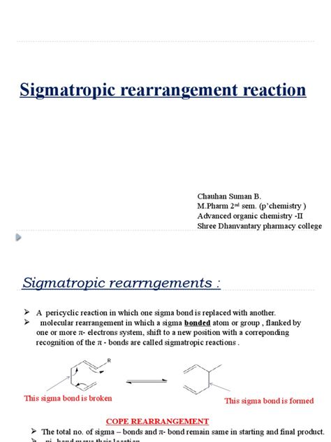 Sigmatropic Rearrangement Reaction Pdf Molecular Orbital Photochemistry