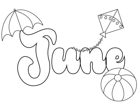 Easy Coloring Pages June