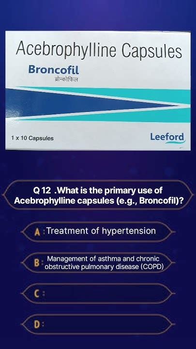 What Is The Use Of Acebrophylline Capsules Broncofil Uses Explained