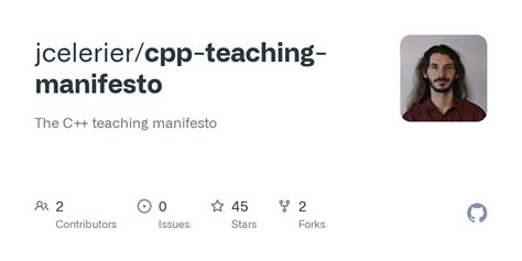 Github Jcelerier Cpp Teaching Manifesto The C Teaching Manifesto
