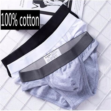 남성 속옷 속옷 남성용 섹시 코튼 브리프 인테리어 hombre Briefs AliExpress