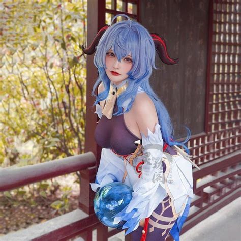 Manmeicos Game Genshin Impact Cosplay Costumes Ganyu Costume Wig Dress