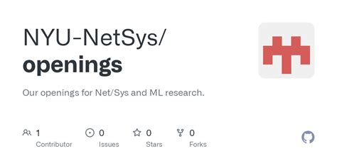 Github Nyu Netsys Openings Our Openings For Net Sys And Ml Research