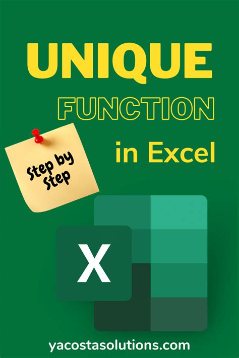 Unique Function Excels Unique Values Formula Video Tutorial