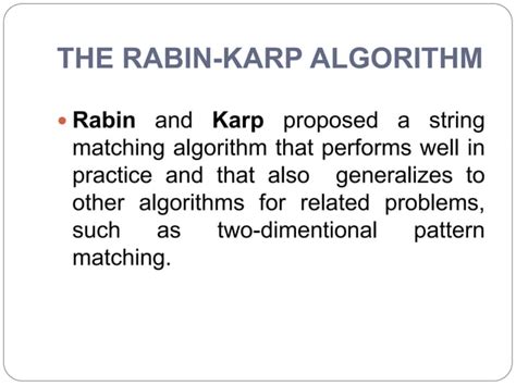 string matching algorithms pptx