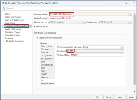 Generate And Deploy Optimized Code For Digit Classification Deep Learning Network On Arm Cortex
