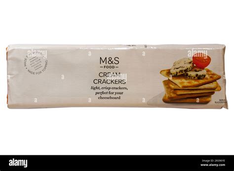 Packet Of Cream Crackers From Mands Light Crisp Crackers Perfect For Your Cheeseboard Isolated On
